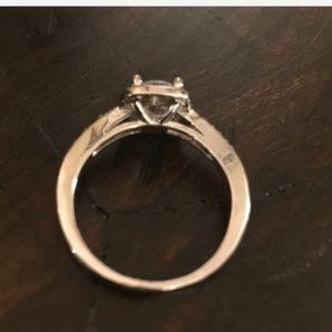 Jewelry | 925 Sterling Silver Round Diamond Ring | Poshmark